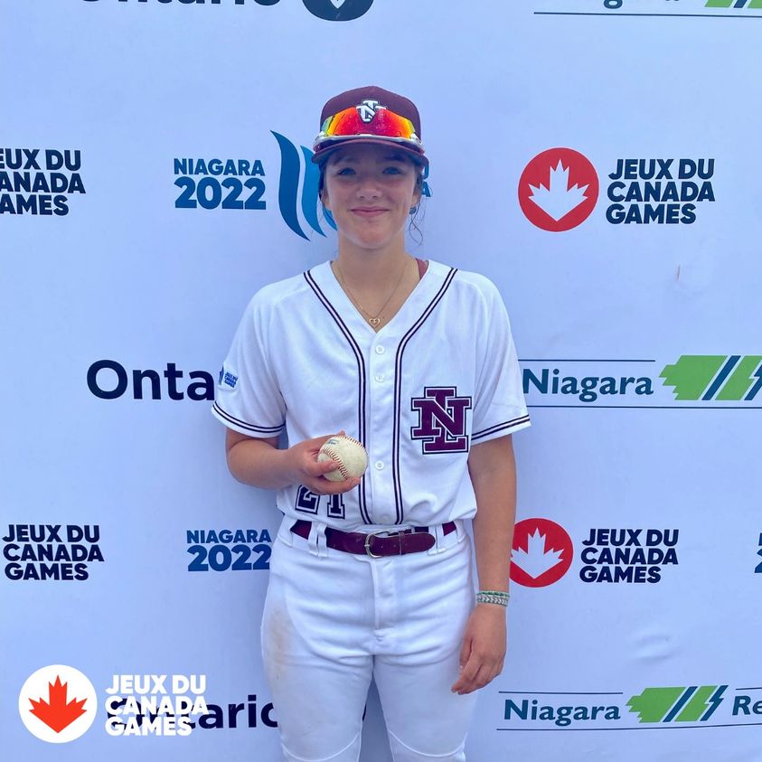 Jaida Lee becomes the first female playing men’s baseball at a Canada Games