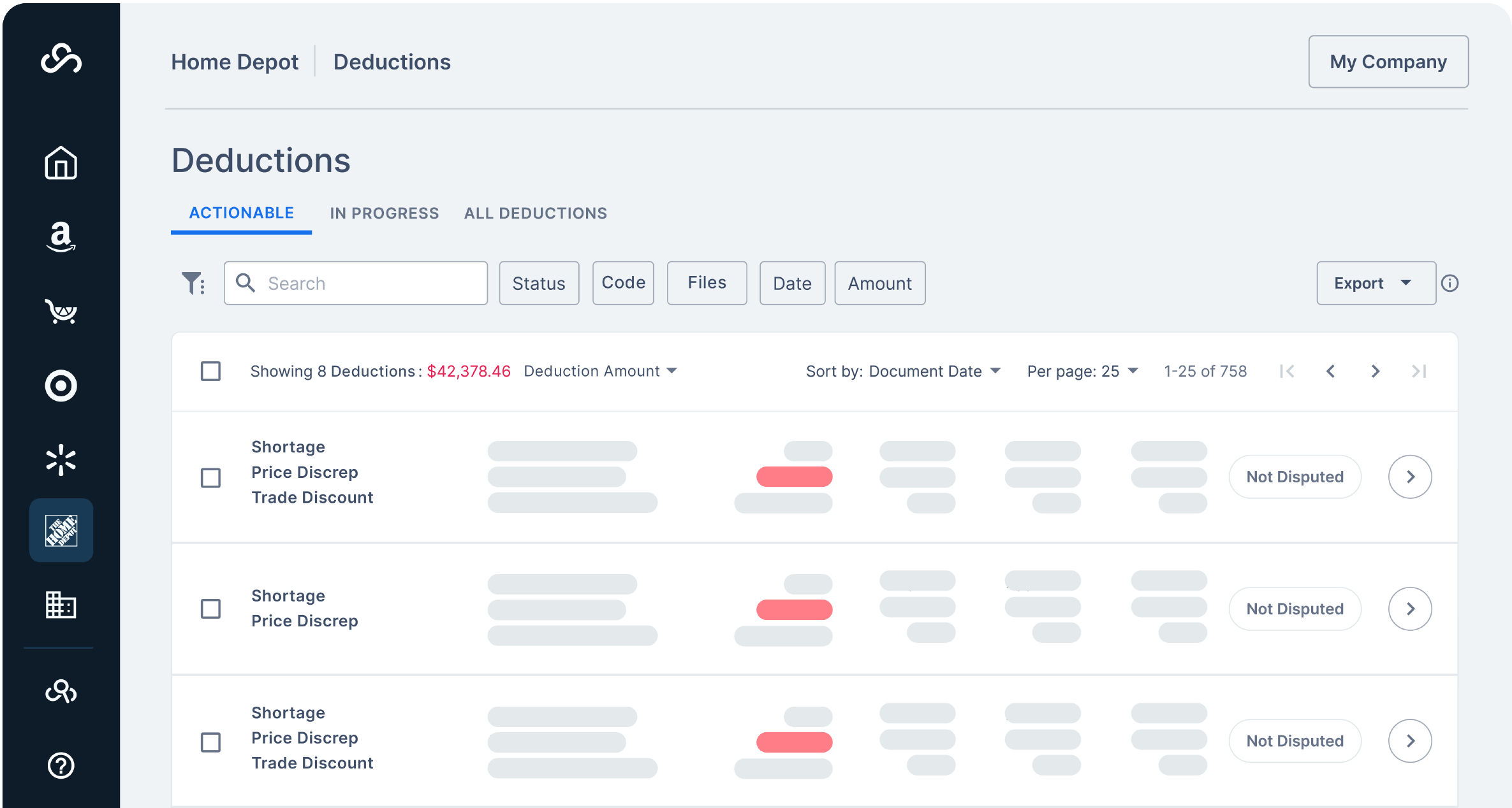 Home Depot Deductions Recovery Software | SupplyPike