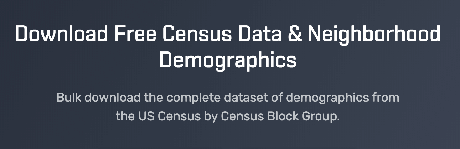 Open Census Data: Everything you need to know to get started