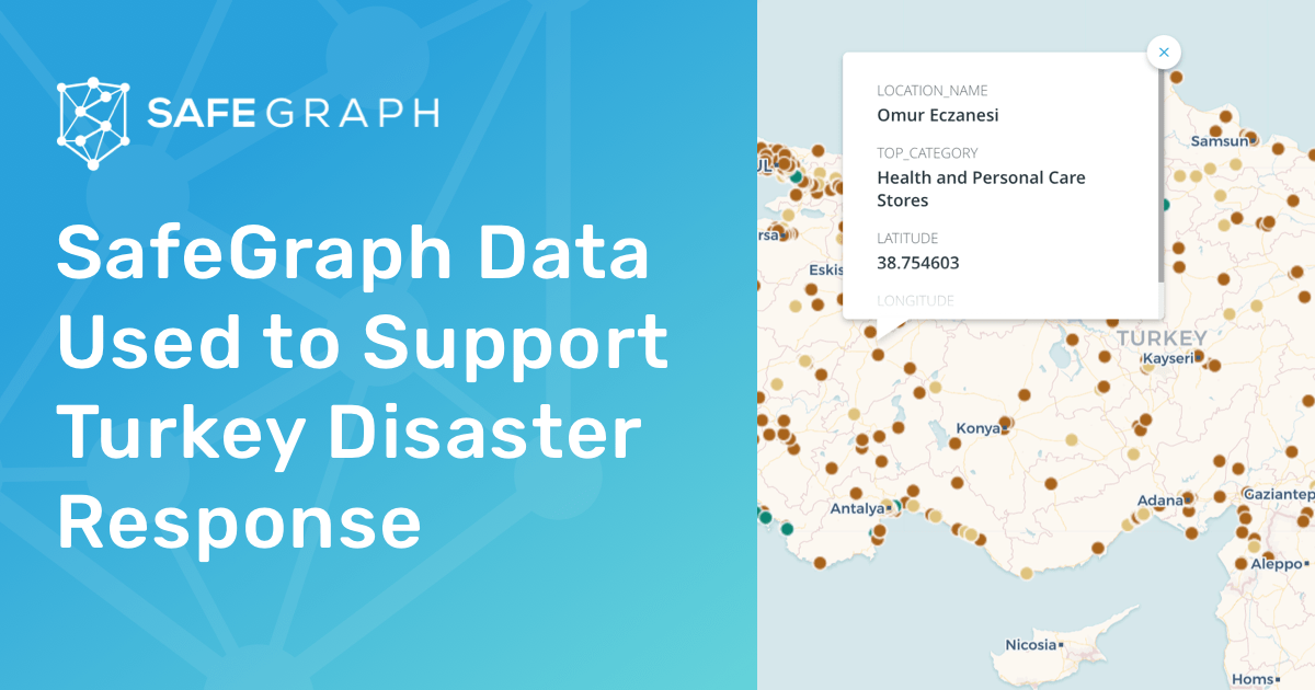 SafeGraph Data Used to Support Turkey Disaster Response