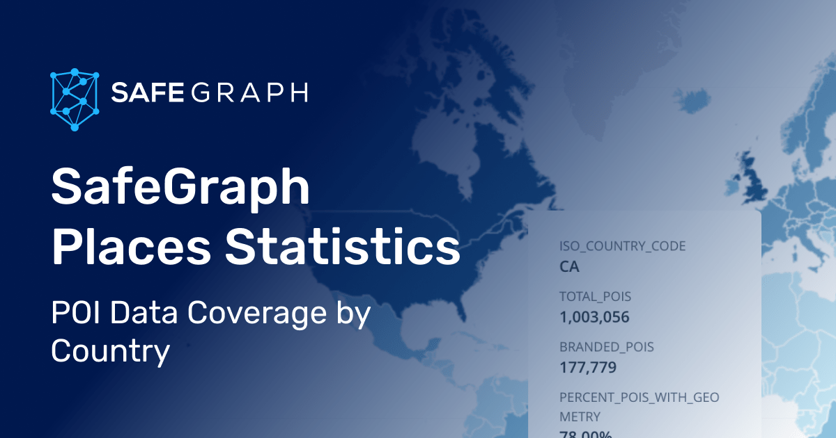 SafeGraph Places Statistics: POI Data Coverage by Country