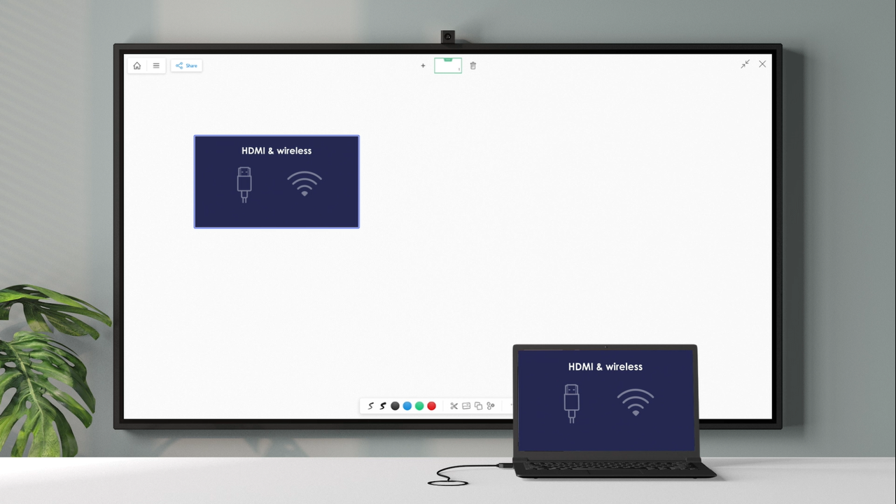 How to Screen Share Laptop Presentations to the Room Whiteboard?