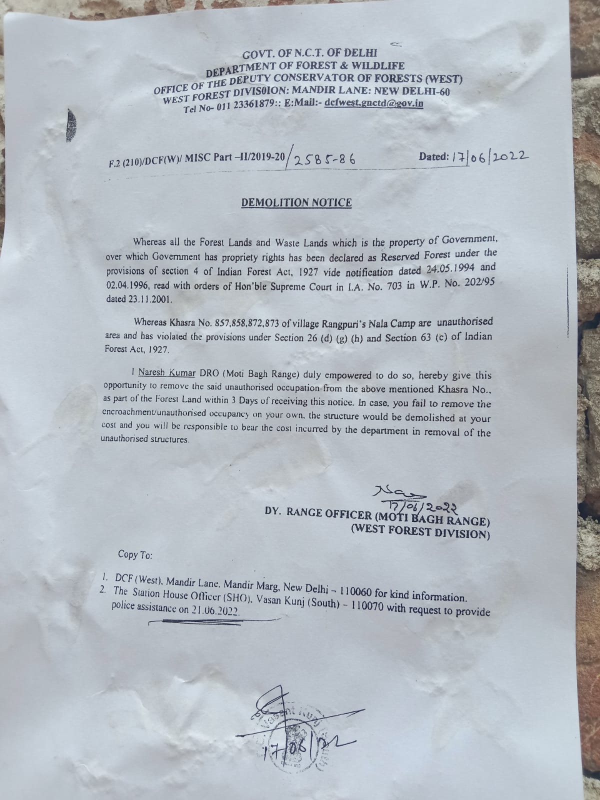 Rangpuri Pahadi notified as a 'Reserve Forest', thousands of residents ...
