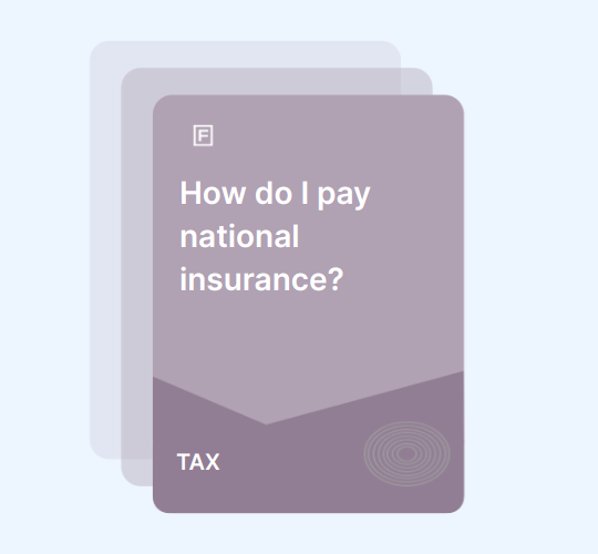 How do I pay national insurance?