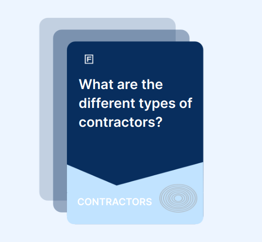 What are the different types of contractors?