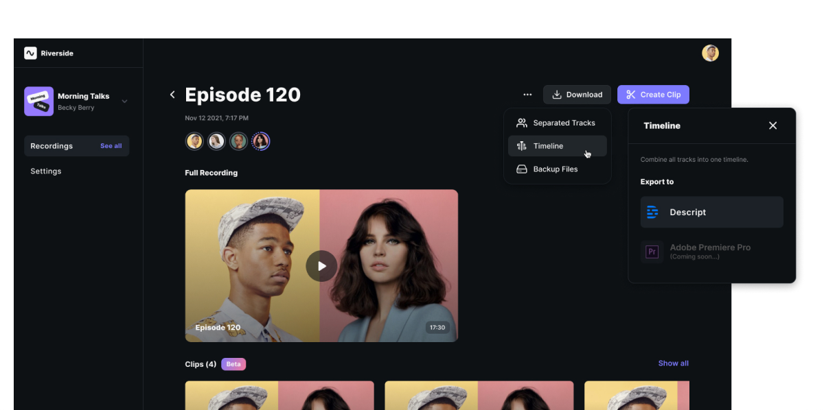 Descript + Riverside | A faster podcast & video editing workflow