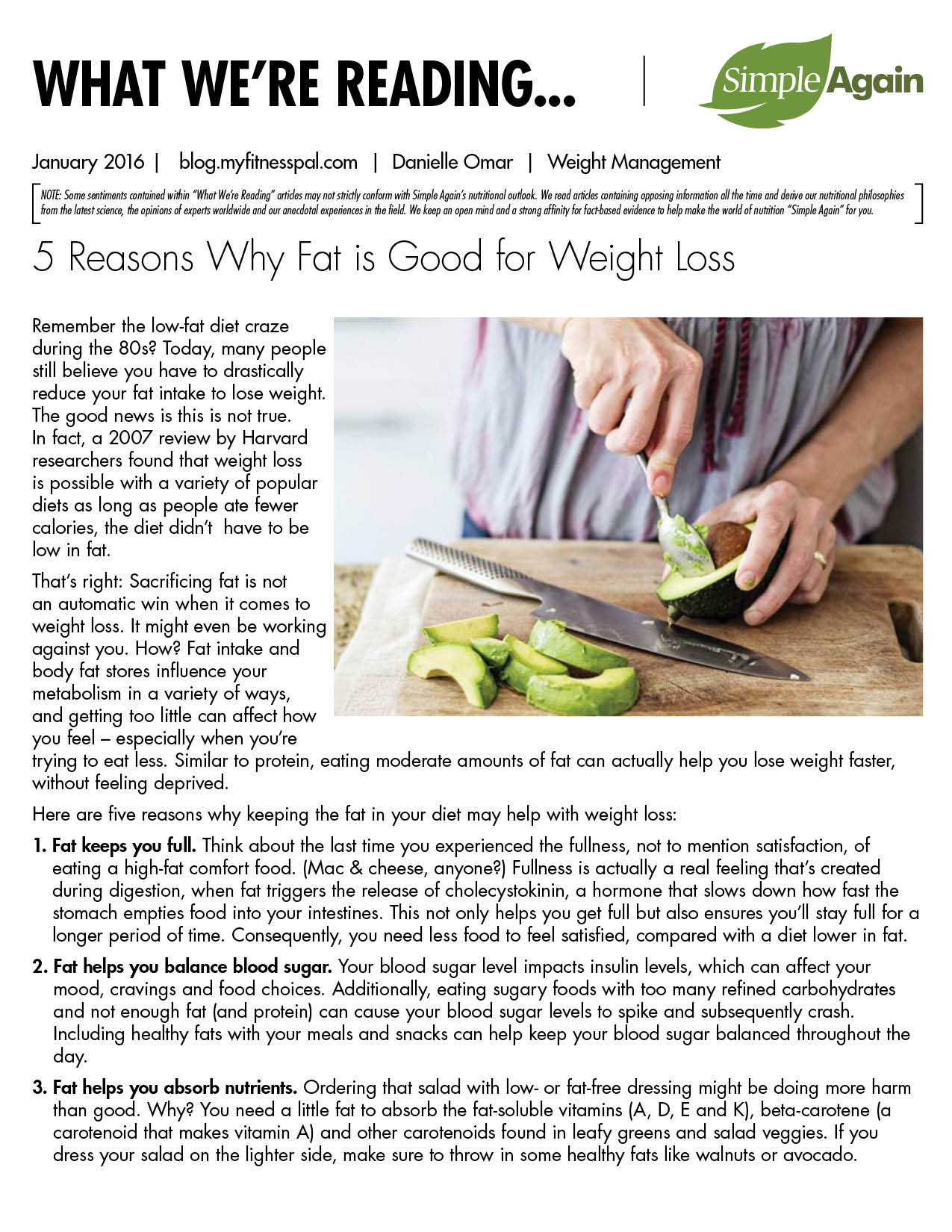 Member's Club | 5 Reasons Why Fat is Good for Weight Loss