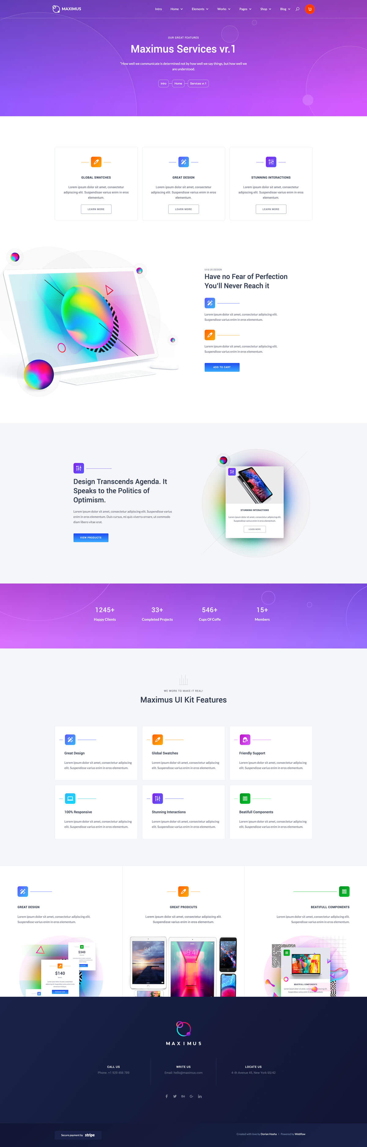 Maximus - Webflow HTML website template