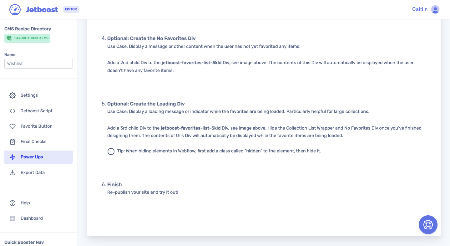 Add a Wishlist to a Webflow eCommerce Site | Jetboost