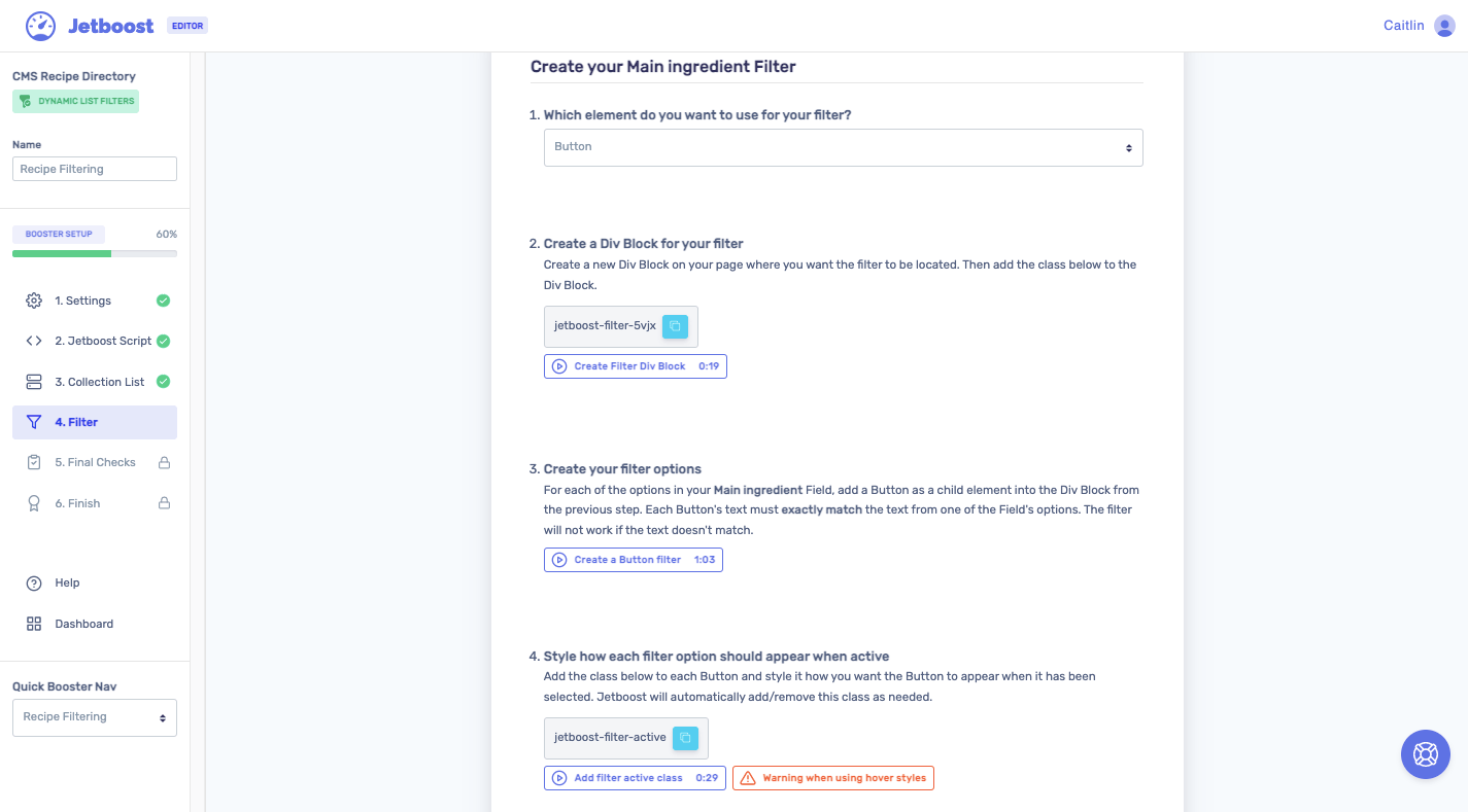 Add CMS Filters to your Webflow Collections | Jetboost