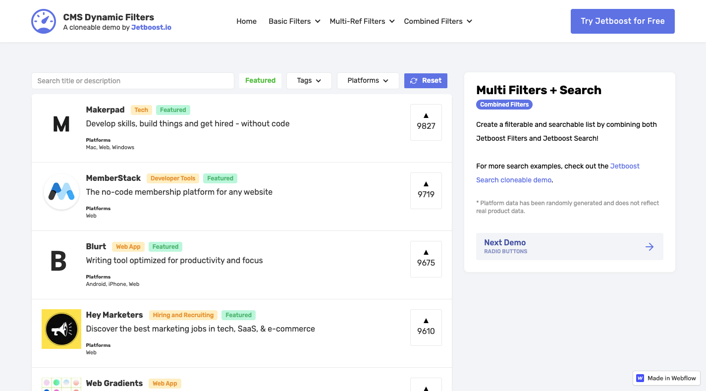 How to Set Up Webflow eCommerce Filters | Jetboost