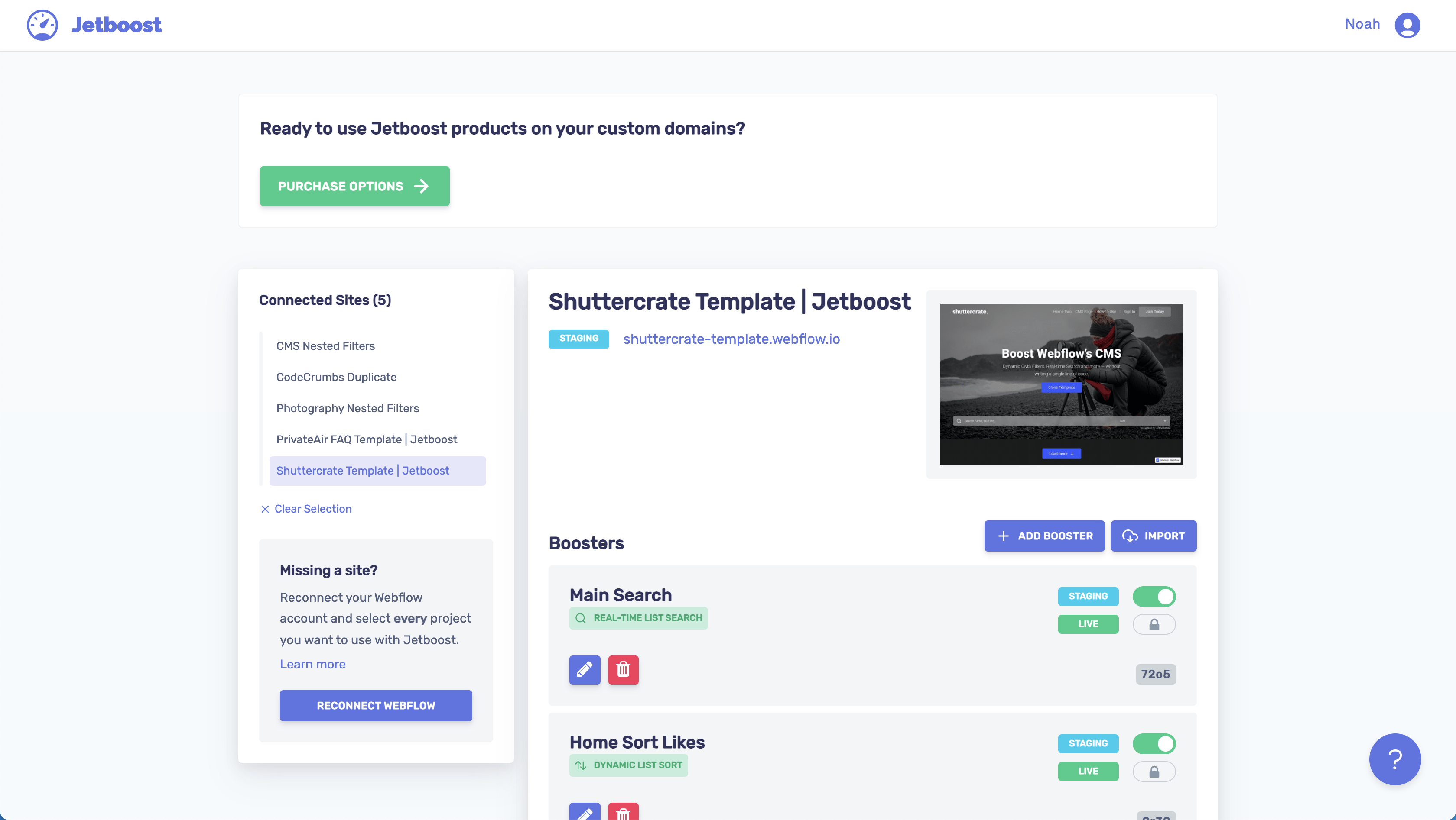 No-code search and filters for Webflow CMS | Jetboost