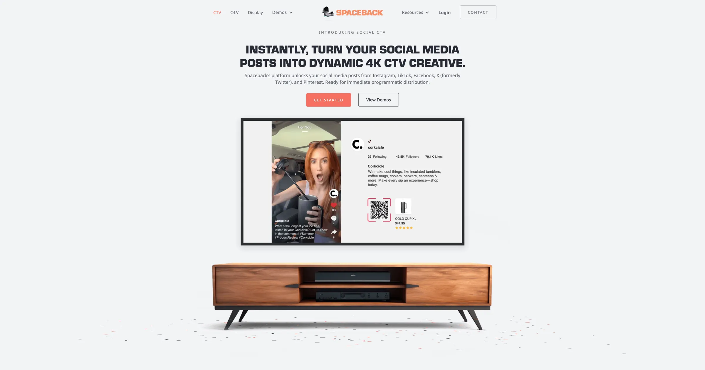 "Social CTV: Transform Social Posts into Authentic 4K TV Ads | Spaceback