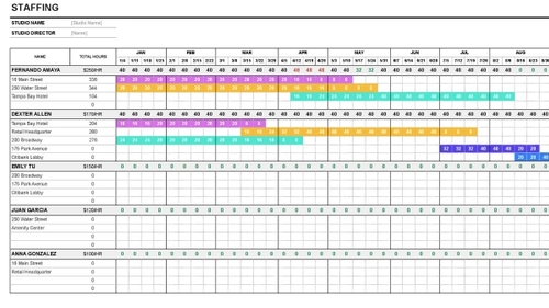Architecture Project Staffing Plan Template