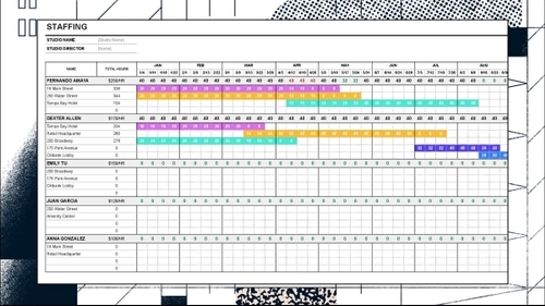 Architecture Project Staffing Plan Template