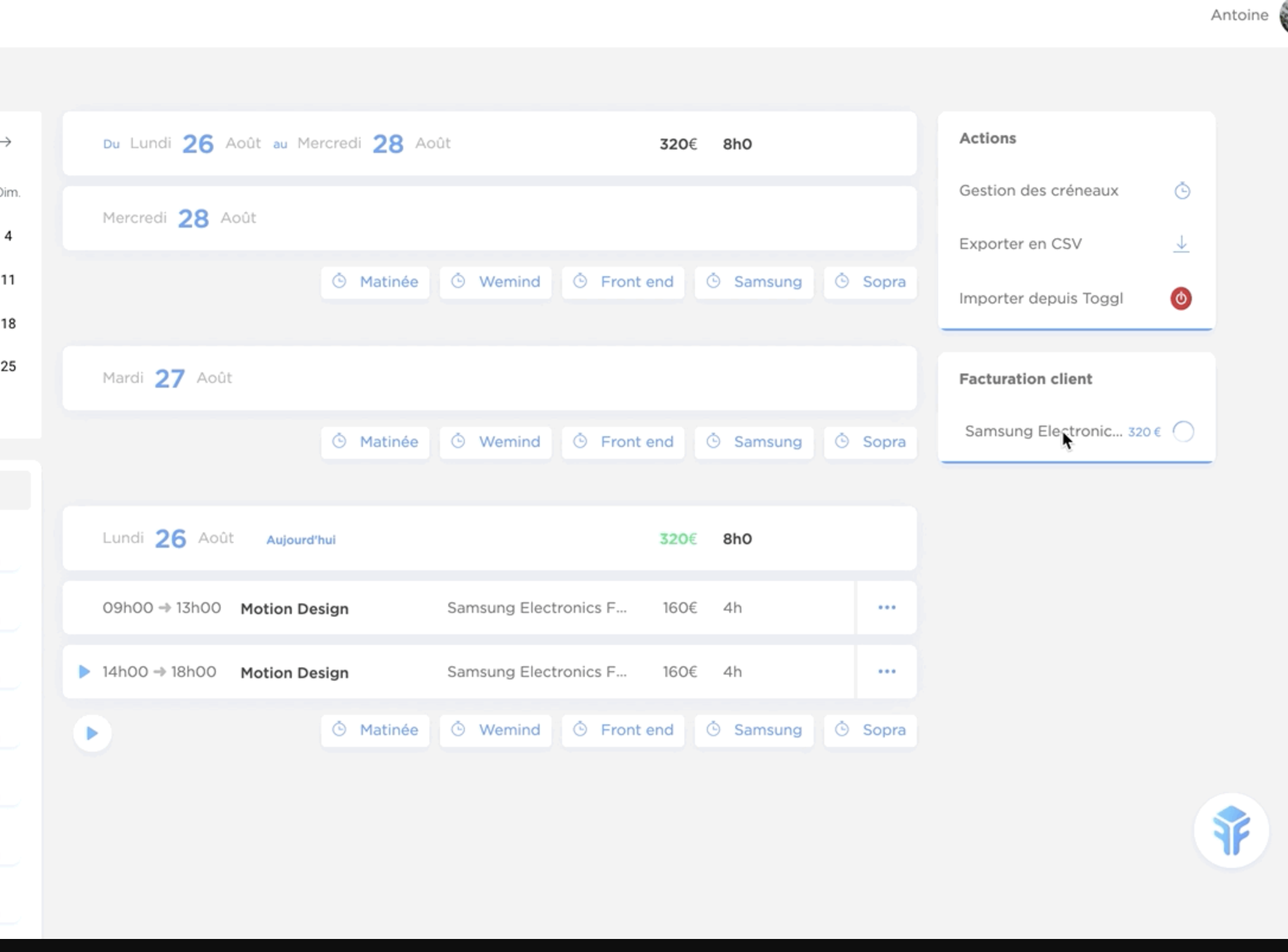 Surveille ta rentabilité avec le timetracking de Freebe