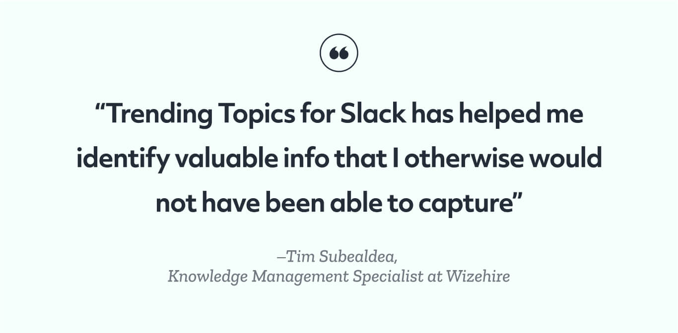 Intranet Slack integration with automated insights