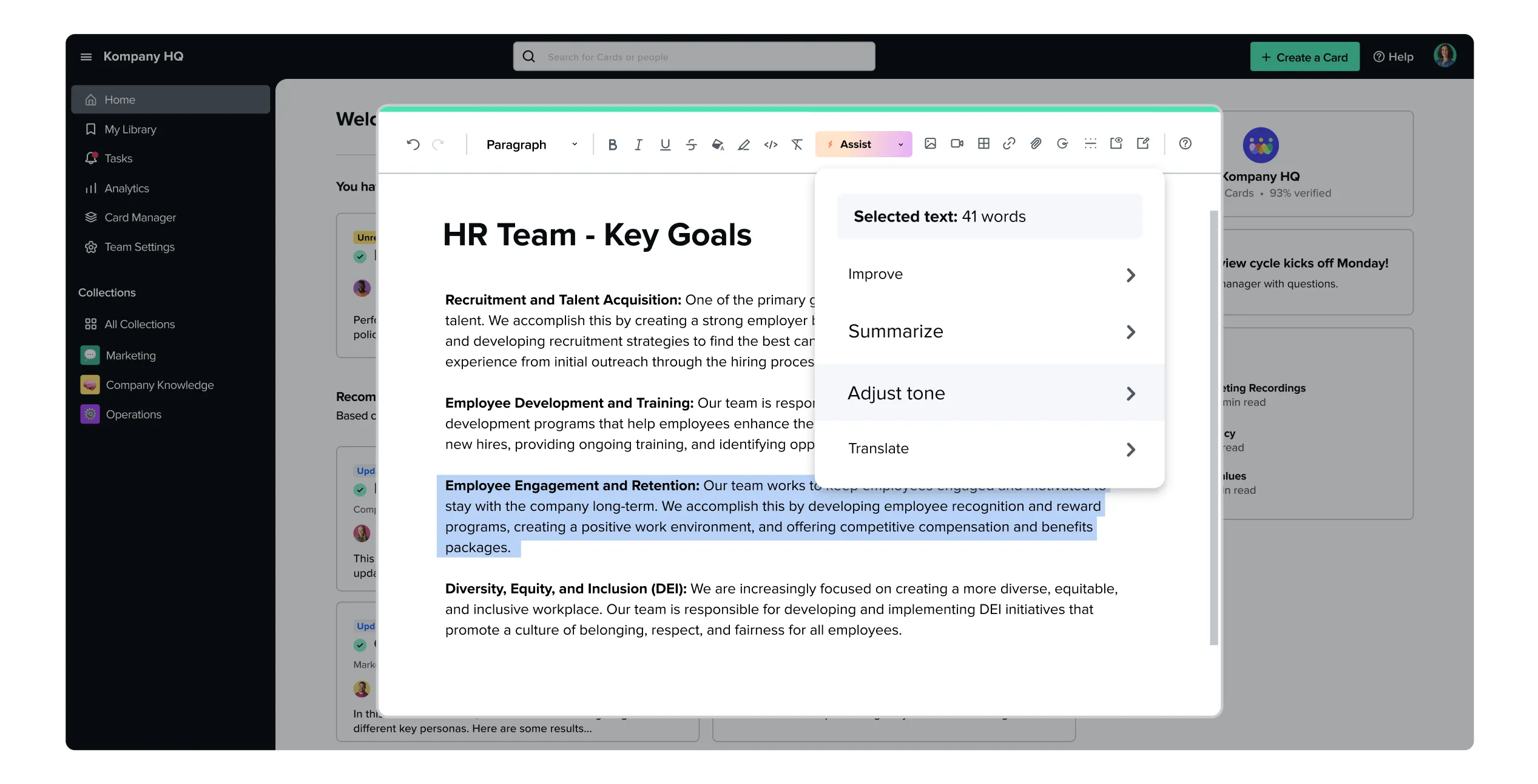Key Features Of Guru's Knowledge Management Software