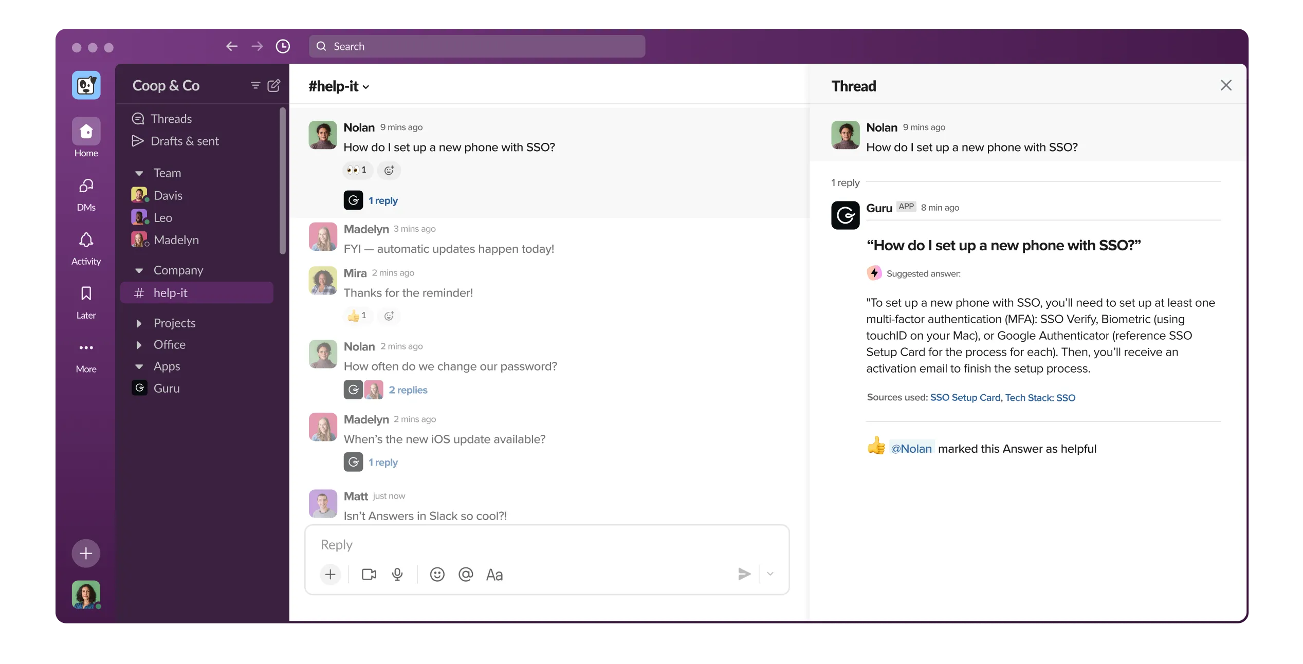 Key Features Of Guru's Knowledge Management Software