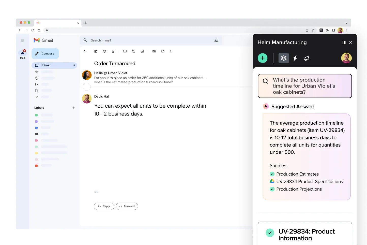 Instant Manufacturing Recommendations with Enterprise AI Search