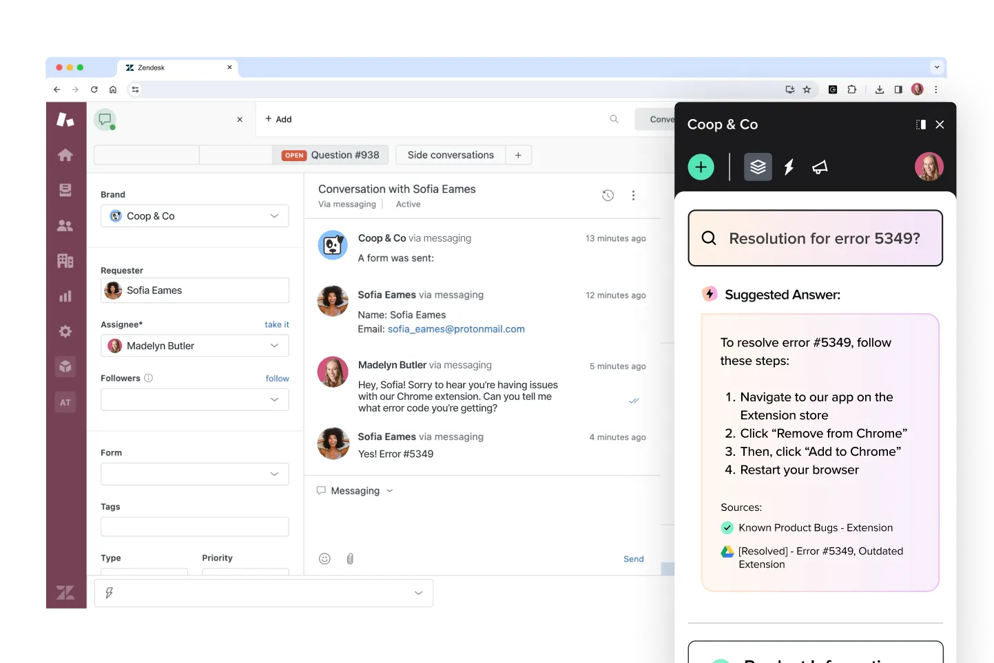 In-the-Moment Recommendations for Support Teams with Enterprise AI Search