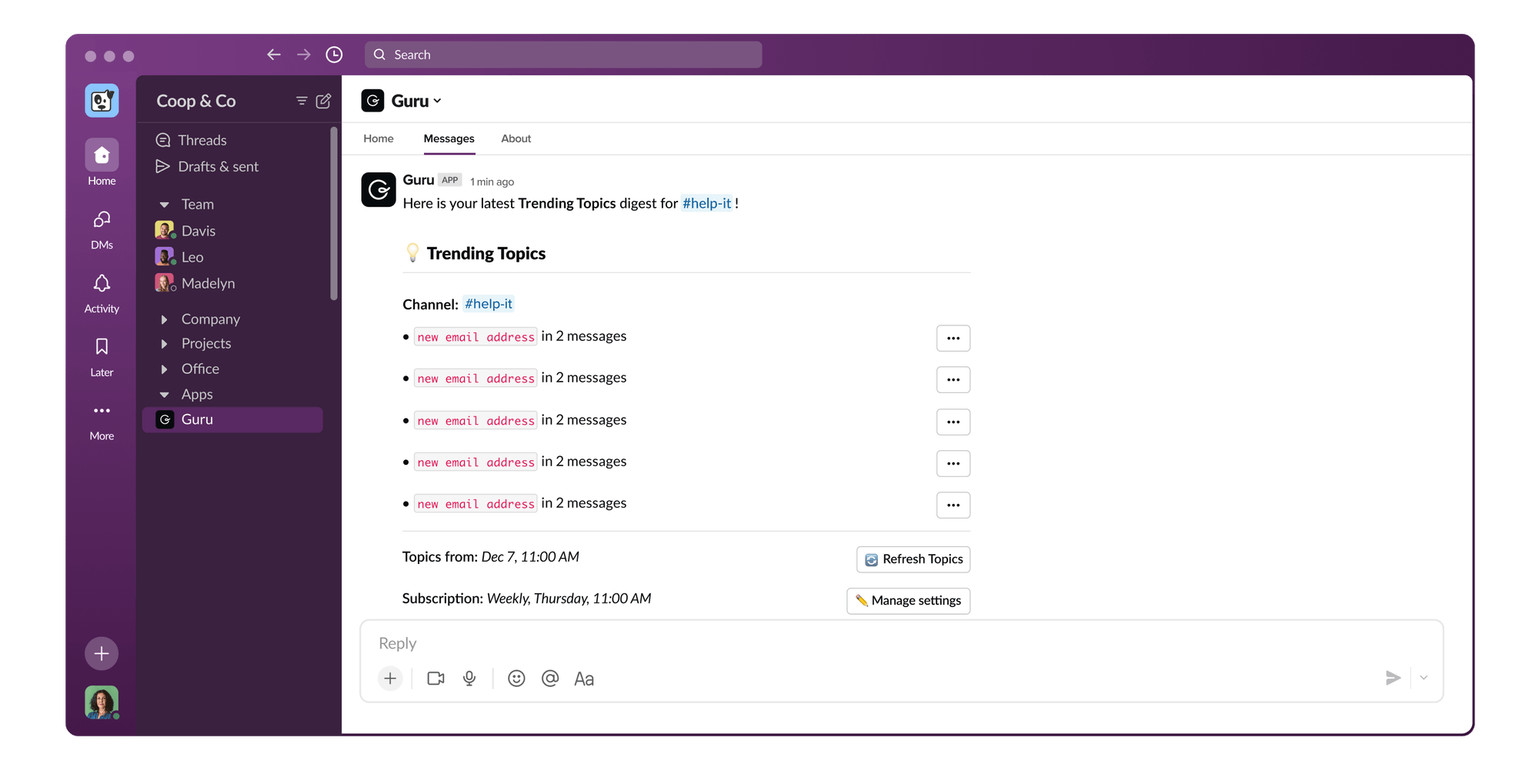 Key Features Of Guru's Knowledge Management Software