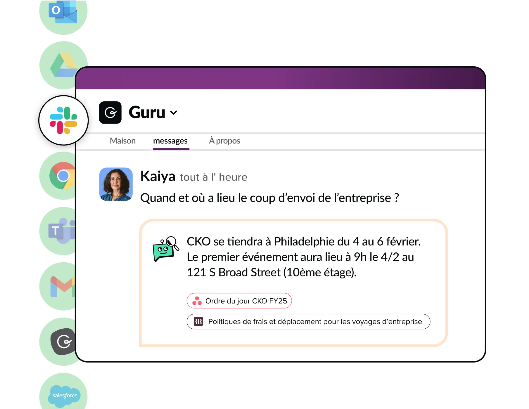 Guru | Recherche d'entreprise, intranet et wiki alimentés par l'IA