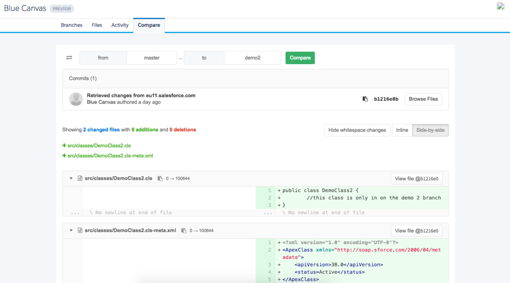 Metadata Refreshes and Comparing Salesforce Orgs with Git | Salesforce DevOps Blog | Blue Canvas