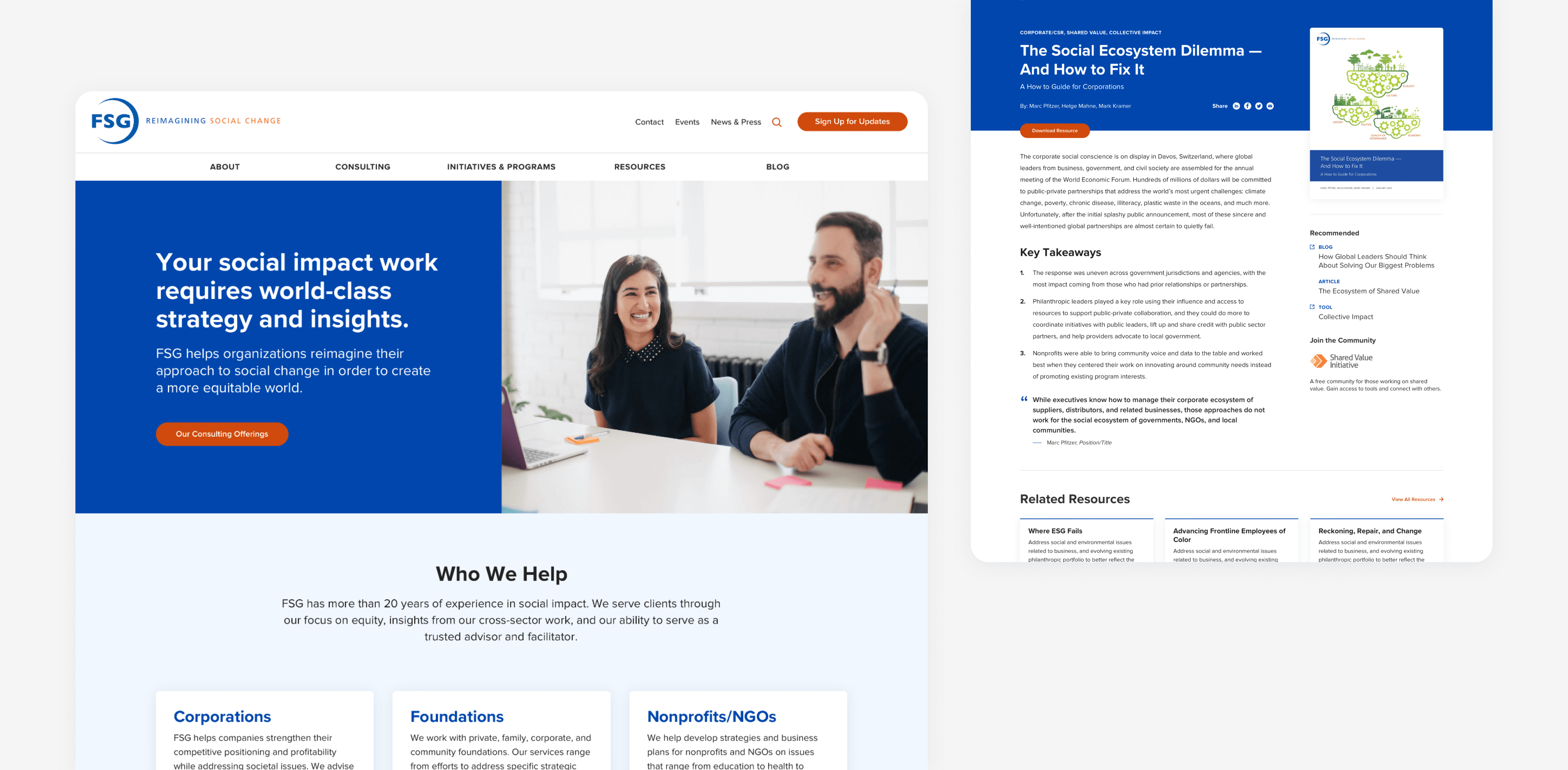 Reimagining Social Impact: FSG's Website Transformation | Social Driver ...