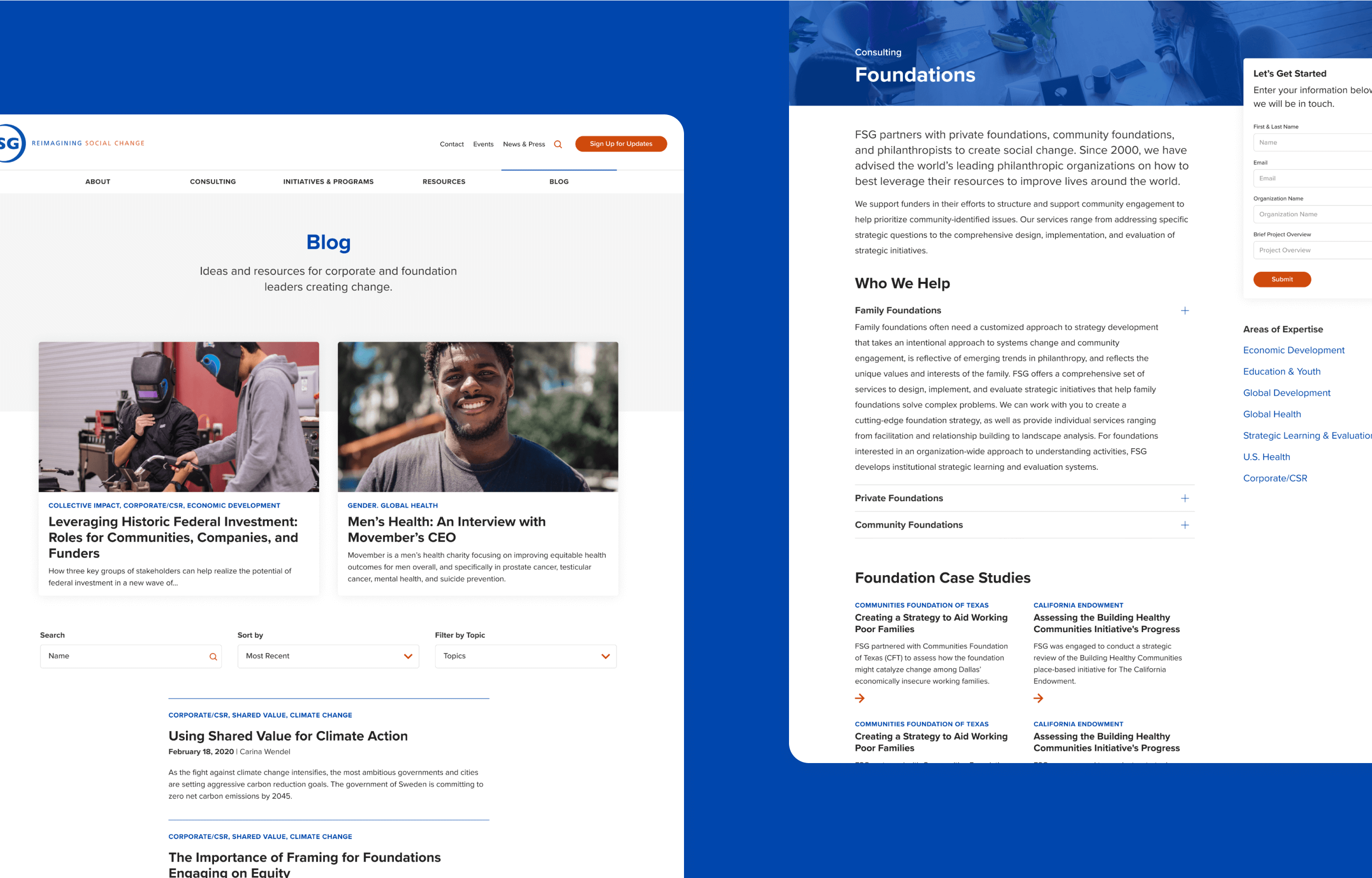Reimagining Social Impact: FSG's Website Transformation | Social Driver Case Study