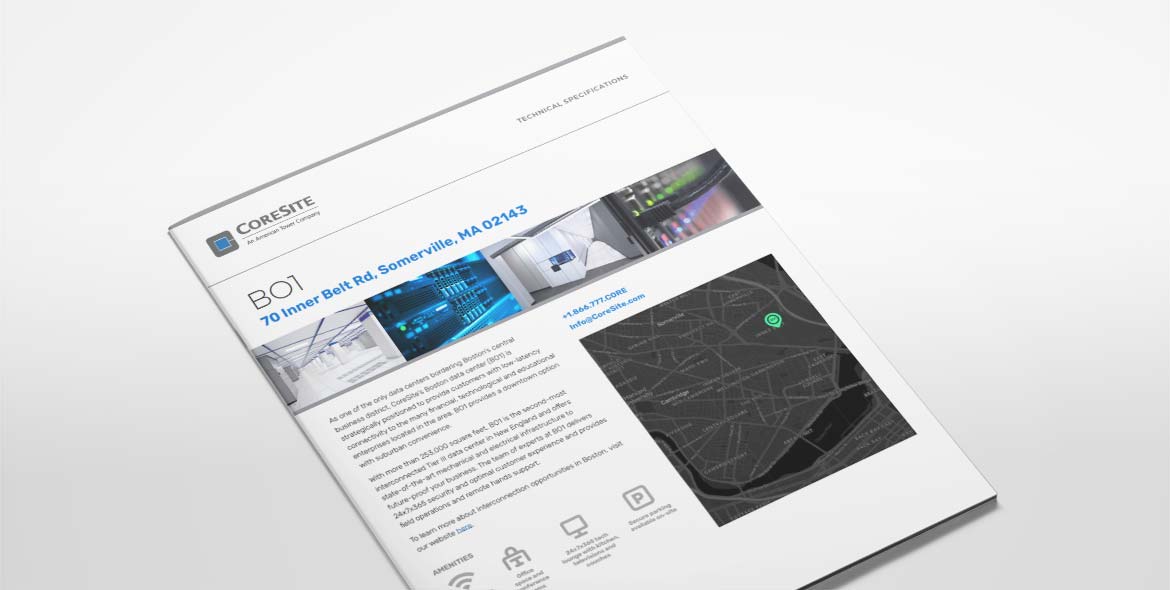 CoreSite Boston BO1 Spec Sheet | CoreSite