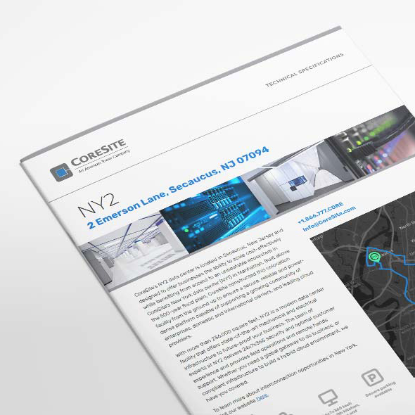 CoreSite New York NY2 Spec Sheet | CoreSite