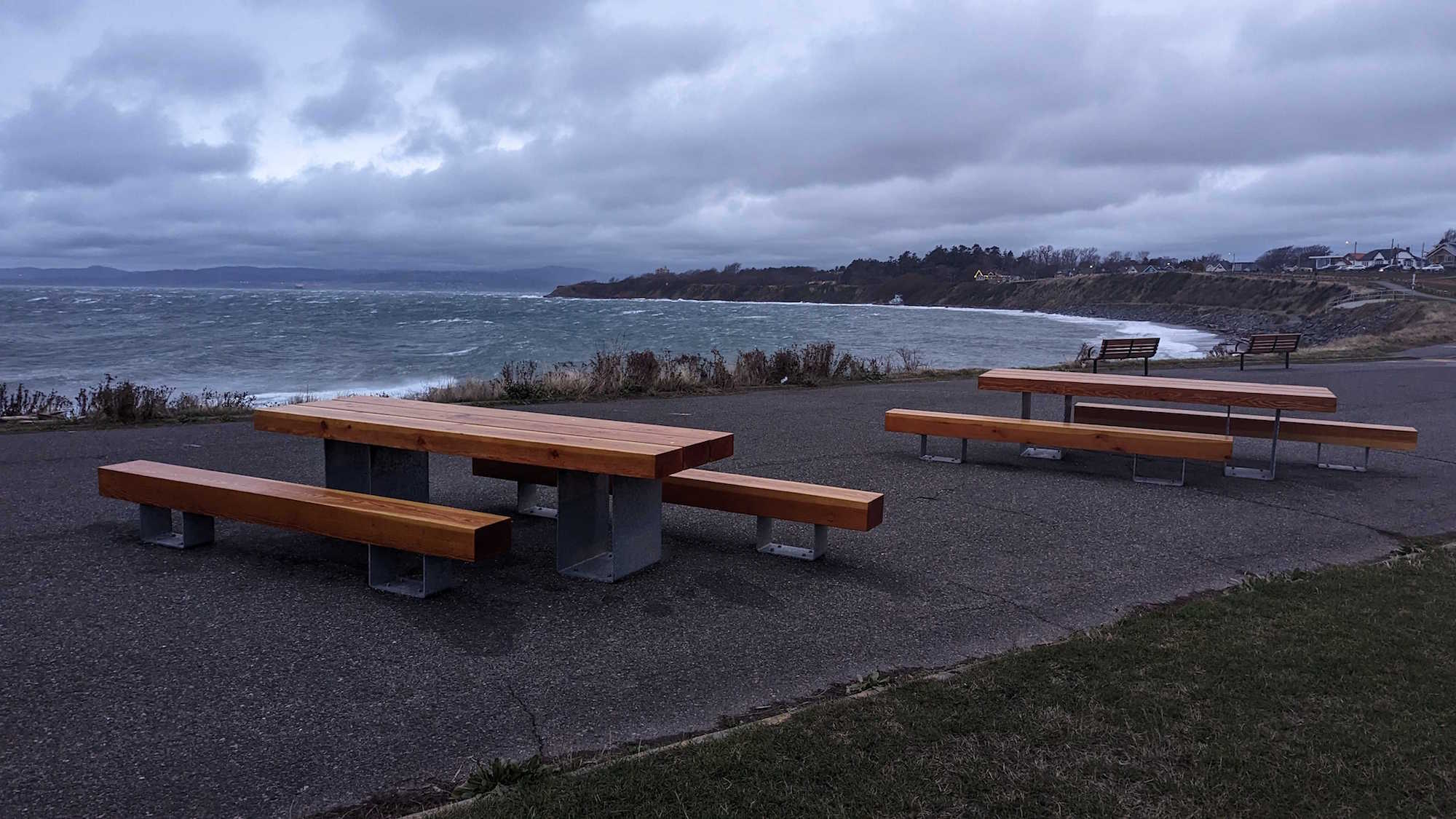 No, the bench didn’t move: Victoria’s new custom picnic table design is ...