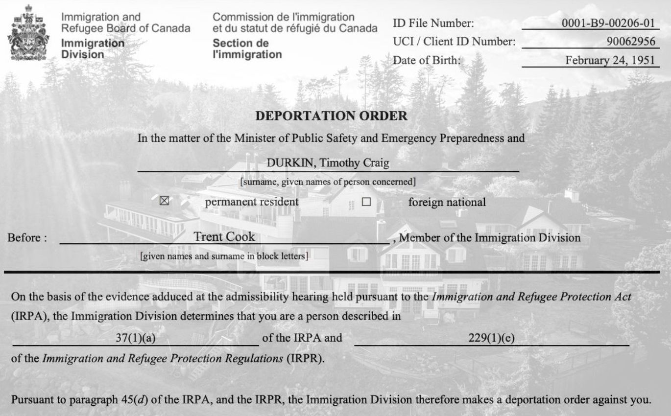 Canada tells Durkin to go home - Capital Daily