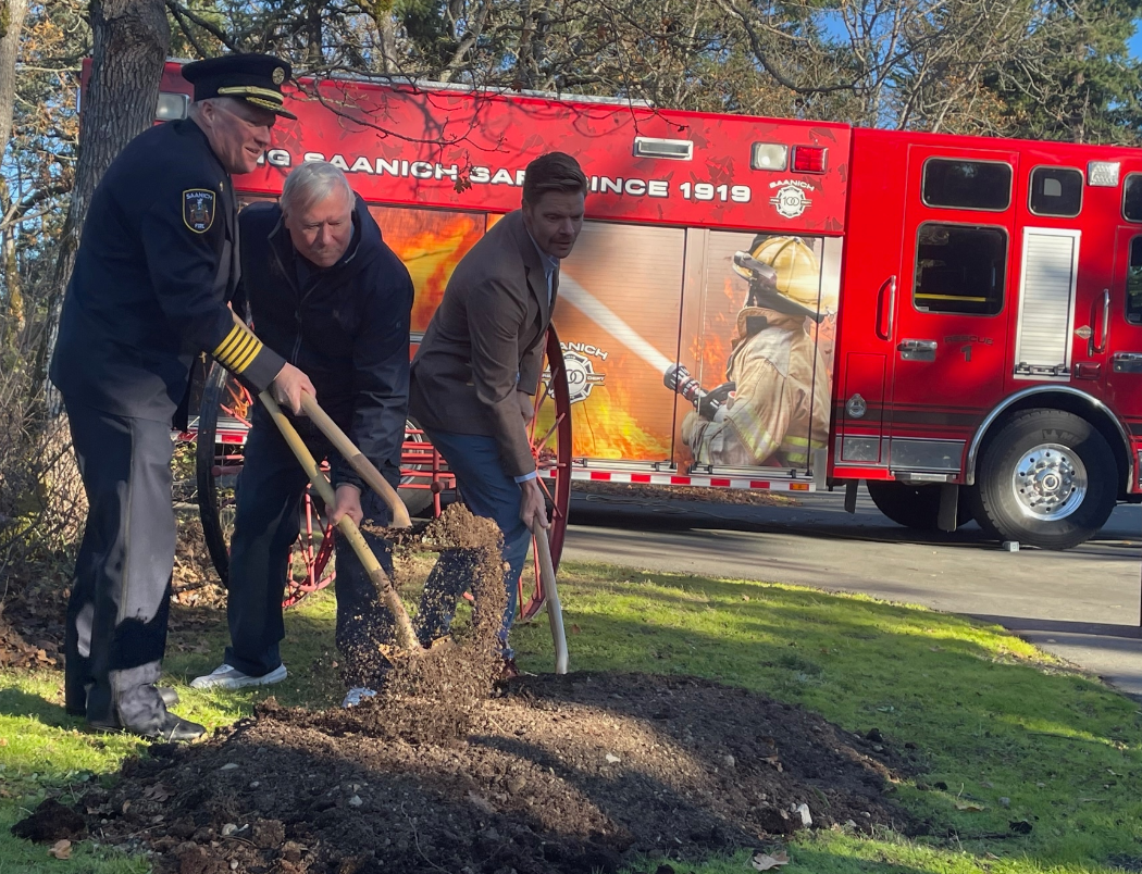 Shovels in the ground signal construction start on Saanich's new fire ...