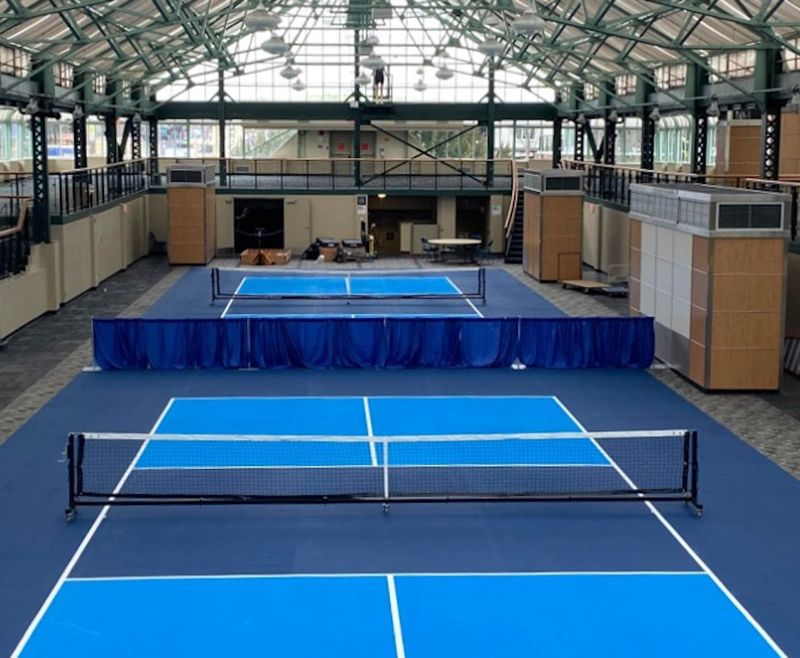 City sets up first indoor pickleball courts in Crystal Garden - Capital ...