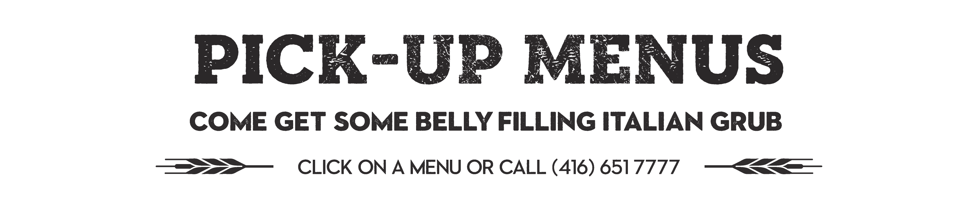 BIG SLICE ITALIAN CUISINE PICK-UP MENUS - 4748 Dundas St. West