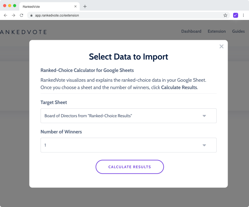 RankedVote: Chrome Extension