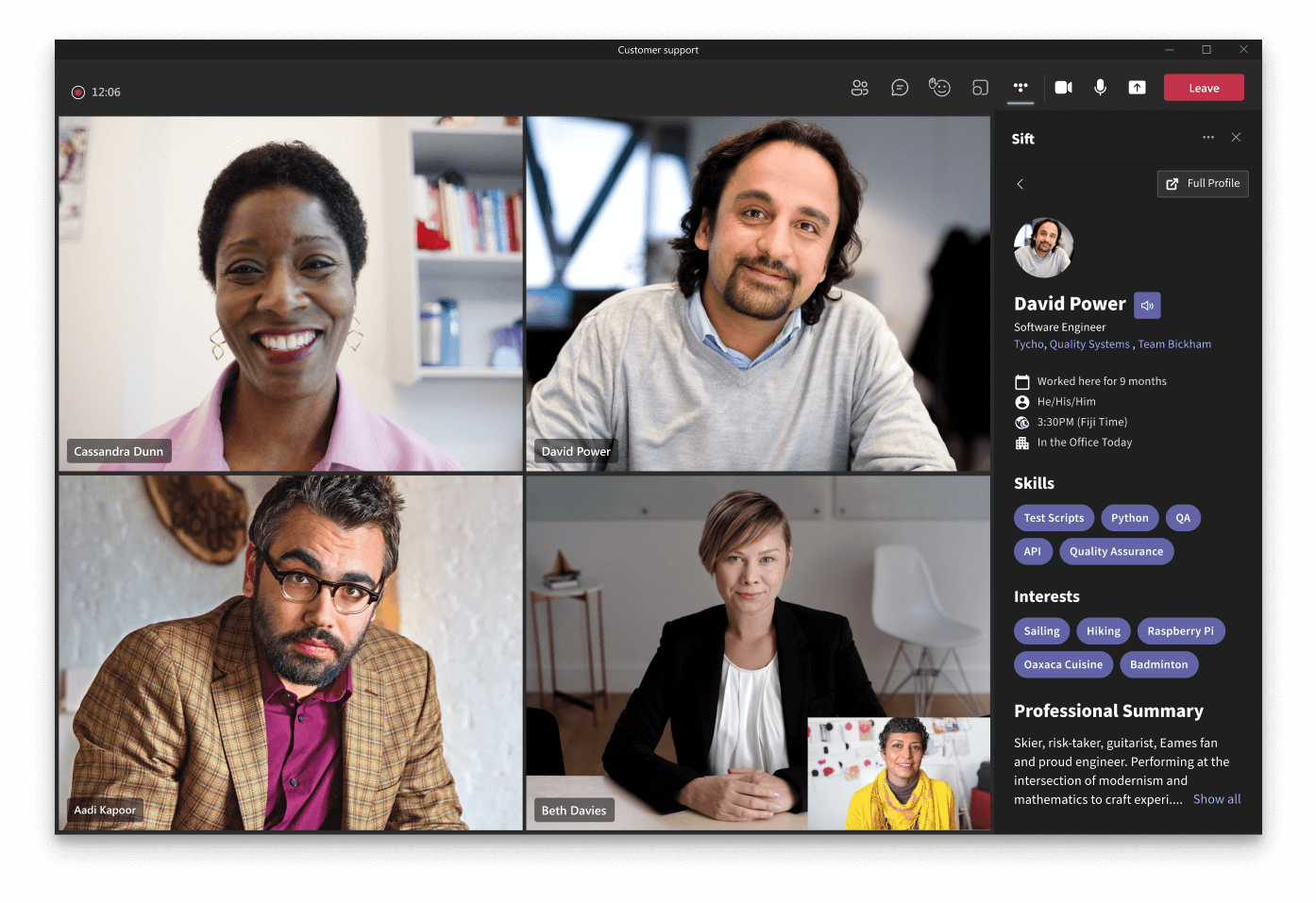 Sift | Enhanced Microsoft Teams Org Chart and Employee Directory