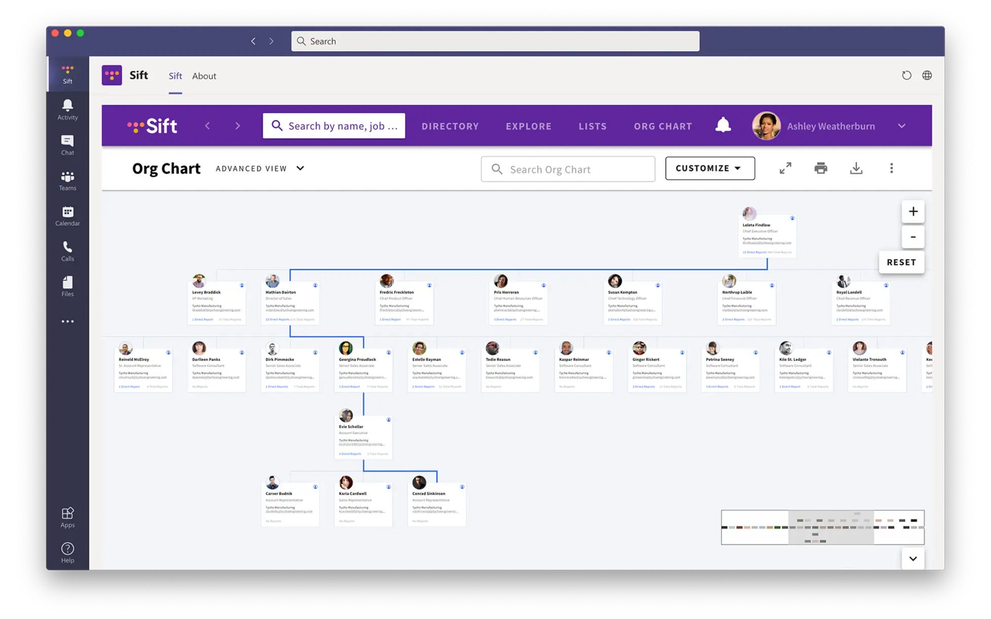 Sift | Enhanced Microsoft Teams Org Chart and Employee Directory