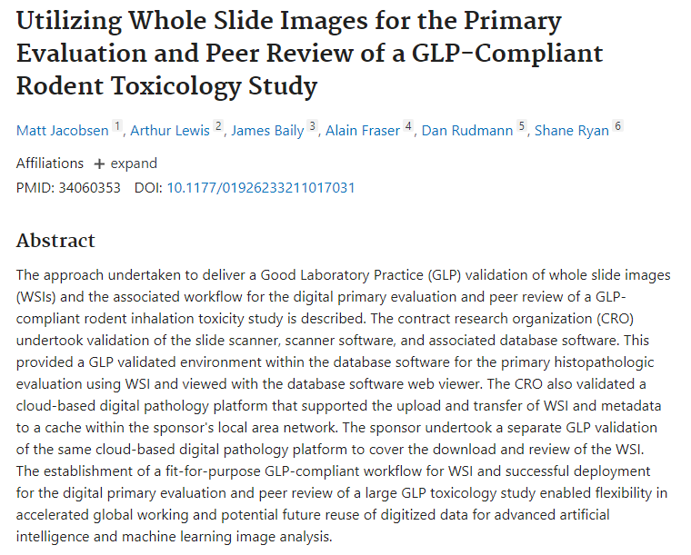 Utilizing Whole Slide Images for the Primary Evaluation and Peer Review ...