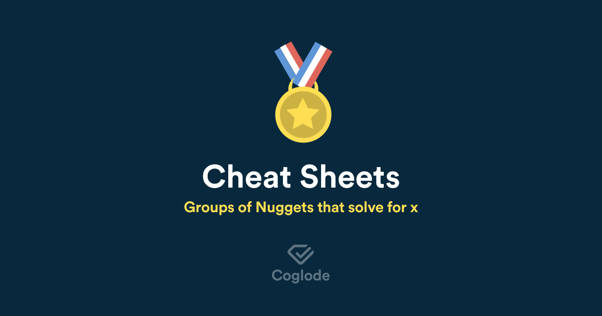 Coglode Cookbook - Cheat Sheets