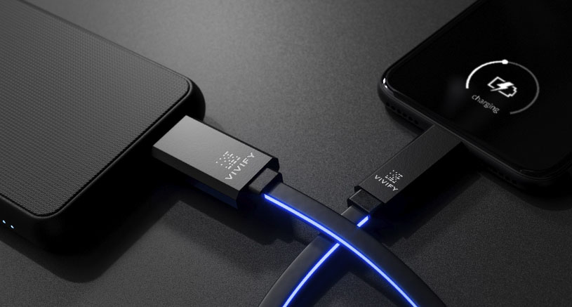 Light-Up Fast Charging USB Cable| VIVIFY ACESO W10