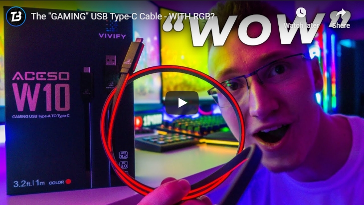 Light-Up Fast Charging USB Cable| VIVIFY ACESO W10