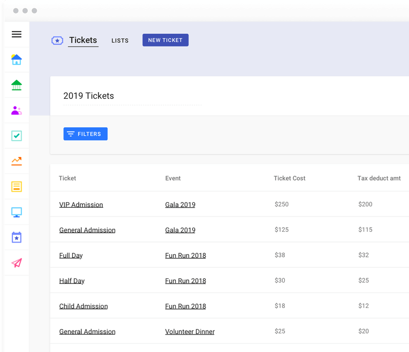 Nonprofit Online Event Ticketing Software + Registration