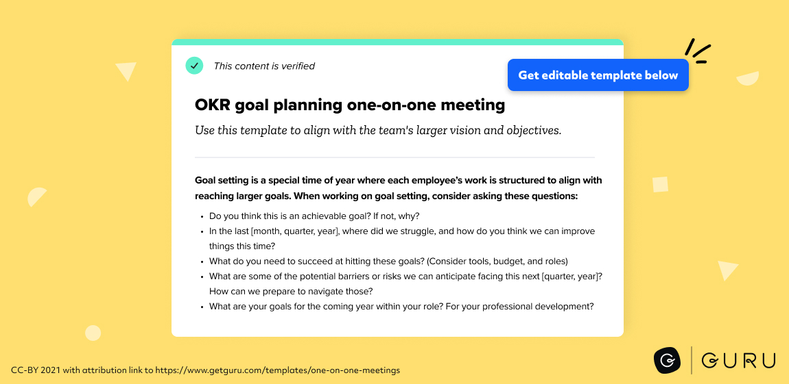 One-on-One Meeting Templates for Crisp, Trust-Building Meetings