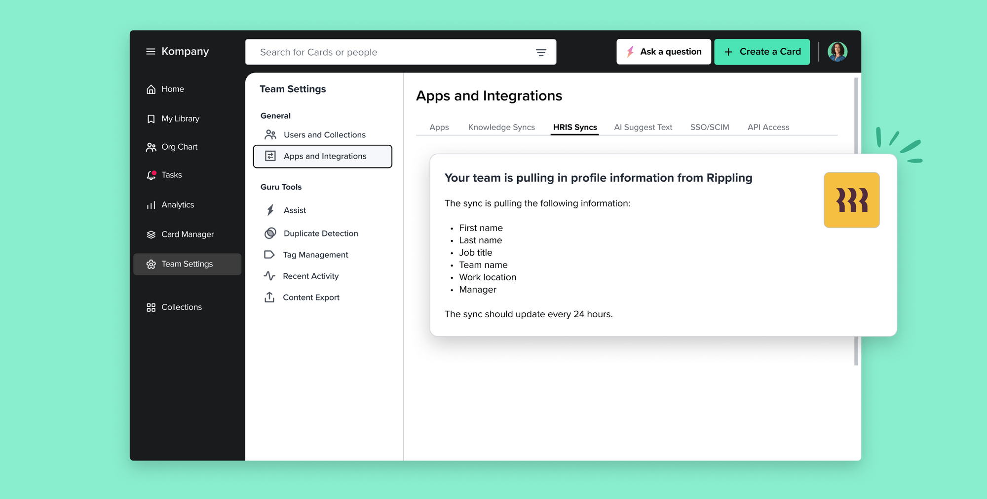 HRIS Integration & Sync Feature