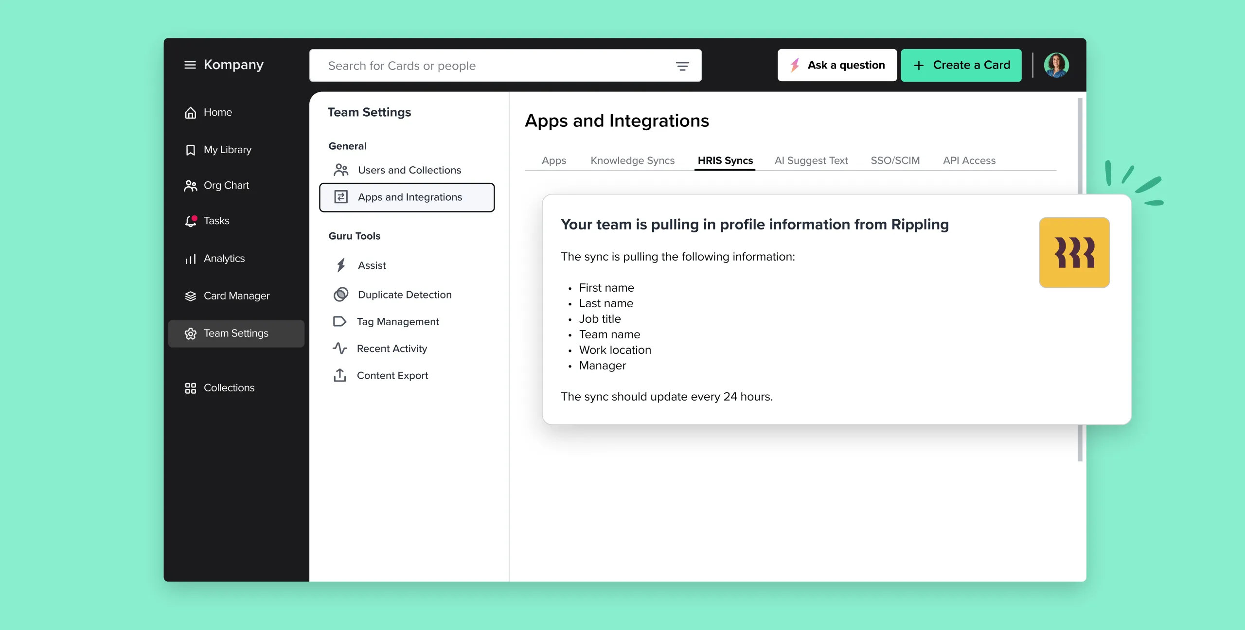 HRIS Integration & Sync Feature