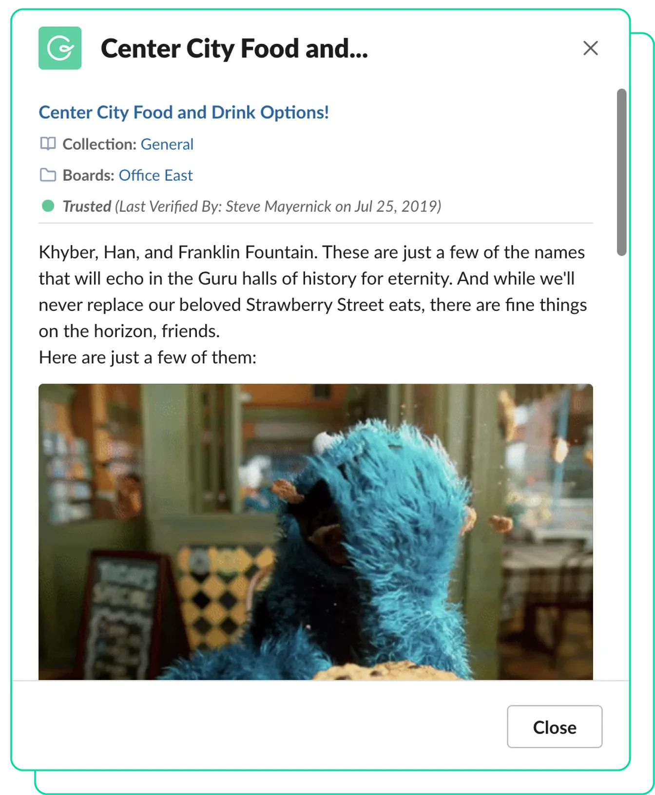 Guru X Slack: With Block Kit, Company Knowledge is Beautiful | Guru