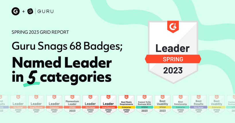 Leader In 5 Categories And 68 Badges Explore Gurus Spring 2023 G2